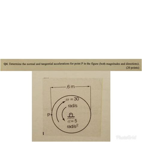 Solved Q Determine The Normal And Tangential Accelerations Chegg