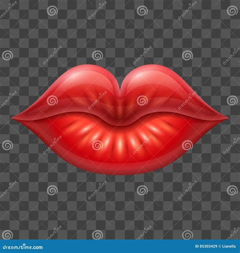 Glamour Red Lips Stock Vector Illustration Of Mouth 85303429