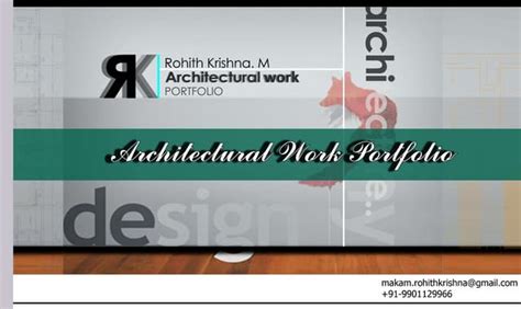 Rohith Krishna Architectural Work Portfolio Ppt