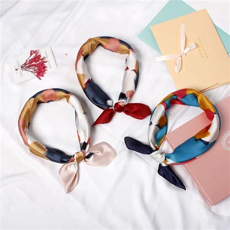 Buy Fashion Kerchief Small Scarf For Women Red Pink