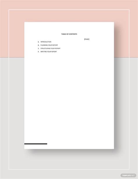 Report Outline Template Google Docs Word Apple Pages Template Net