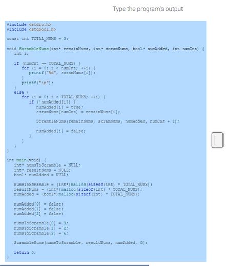 Solved Type The Program S Output Chegg