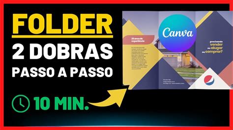 Como Fazer Folder De 2 Dobras No Canva Gratuito Passo A Passo Youtube