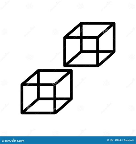 Cube Icon Vector Isolated On White Background Cube Sign Line And Outline Elements In Linear
