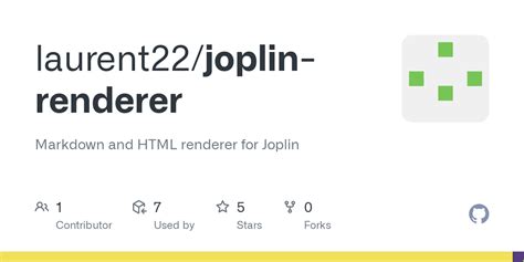 GitHub Laurent Joplin Renderer Markdown And HTML Renderer For Joplin