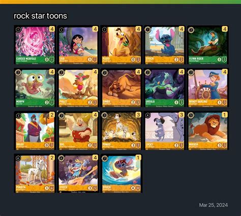Rock Star Toons Lorcana Deck • Lorcanagg