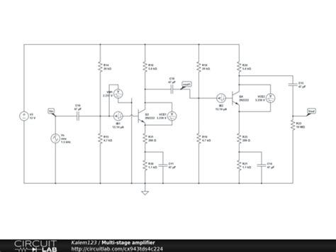 Multi Stage Amplifier Circuitlab