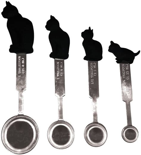 Amazonsmile Cat Stainless Steel Measuring Spoon Set Kitchen And Dining