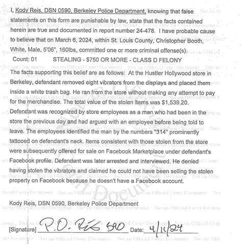 Police Missouri Man 34 Stole Luxury Vibrators Worth More Than 1500
