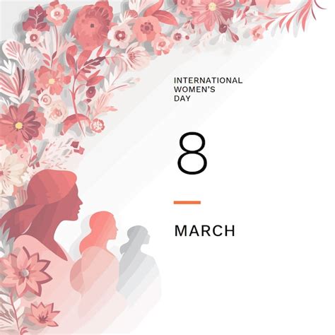 Premium Vector Vector Happy International Womens Day Floral Design