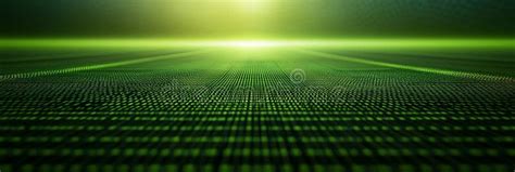 Green Technology Background Digital Binary Code Banner Big Data