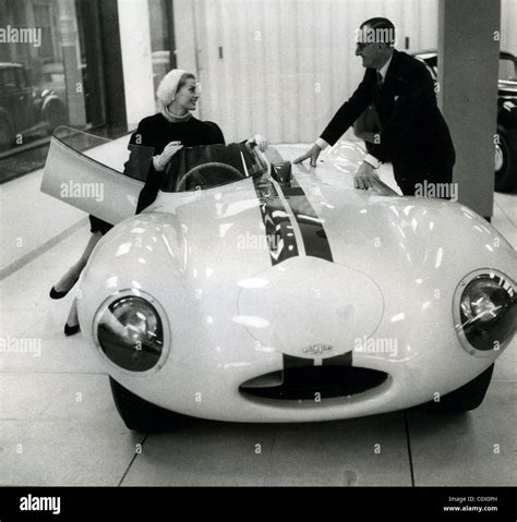 Anita Ekberg 1931 2015 Swedish Italian Film Actress At The London Jaguar Showroom In 1955