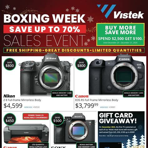 Vistek Weekly Flyer Boxing Week Sales Event Dec 20 Jan 2