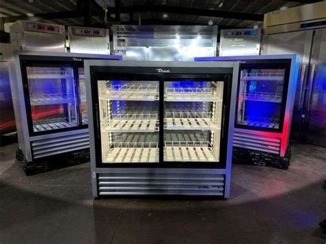 New True Glass Slide Door Pass Through Cooler Gravity Flow Shelves C Nexbid