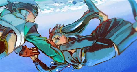 PixivファンタジアⅤ 空に落ちる！ 無地muzi23のイラスト Pixiv