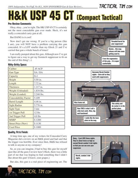 Handk Usp 45 Ct Compact Tactical Tactical Tim