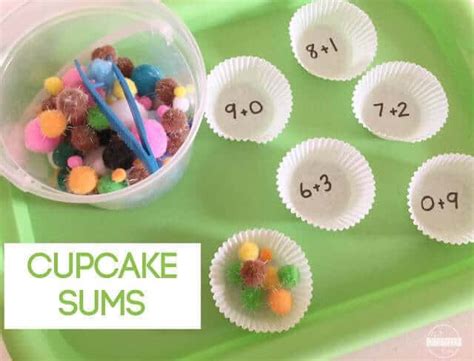 Cupcake Math Game Addition Activity For Kindergarten Addition Activities Kindergarten