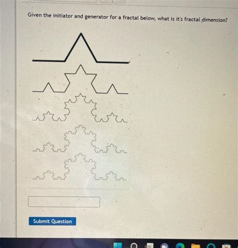 Solved Given The Initiator And Generator For A Fractal