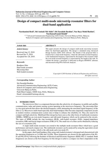 Pdf Design Of Compact Multi Mode Microstrip Resonator Filters For