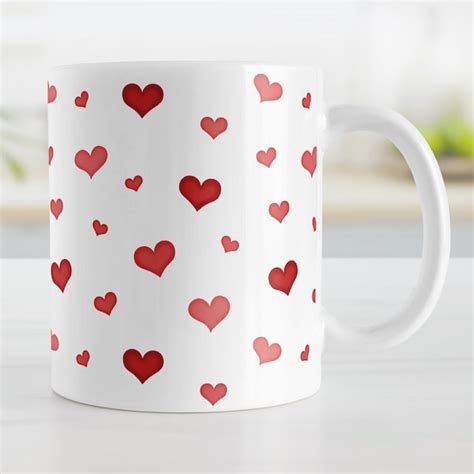 Red Heart Mug Etsy