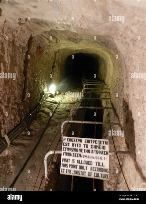 Greece Island Of Samos Eupalinos Tunnel Built In Polykrates Time