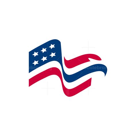 American Flag Eagle Patriotic Dynamic Logo Identity Design Logo