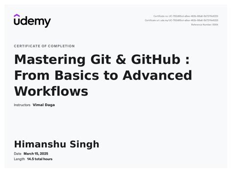 Certification Git Github Versioncontrol Learningjourney Himanshu Singh