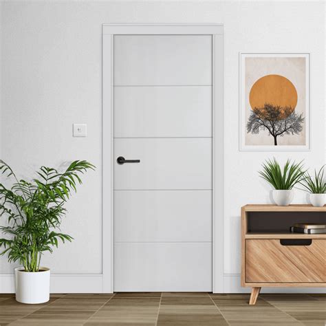 LPD Internal White Moulded Unfinished Smooth 5P FD30 Horizontal Door At