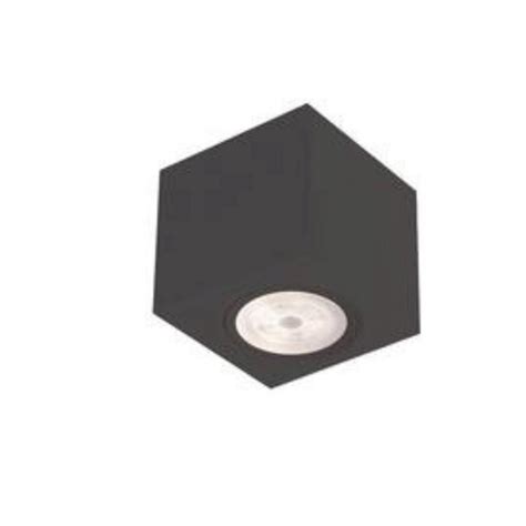 Plafon Led Sobrepor Alumínio Preto w Luz Amarela k Box