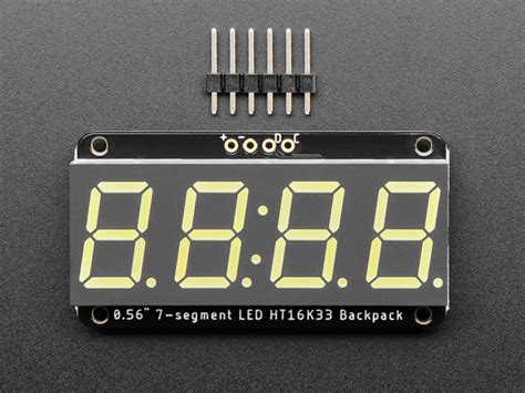 Assembled Adafruit 056 4 Digit 7 Segment Display I2c Backpack