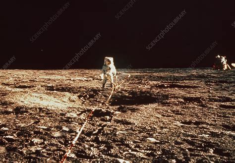 Apollo 12 Shot Of Astronaut With Aslep Experiment Stock Image S380
