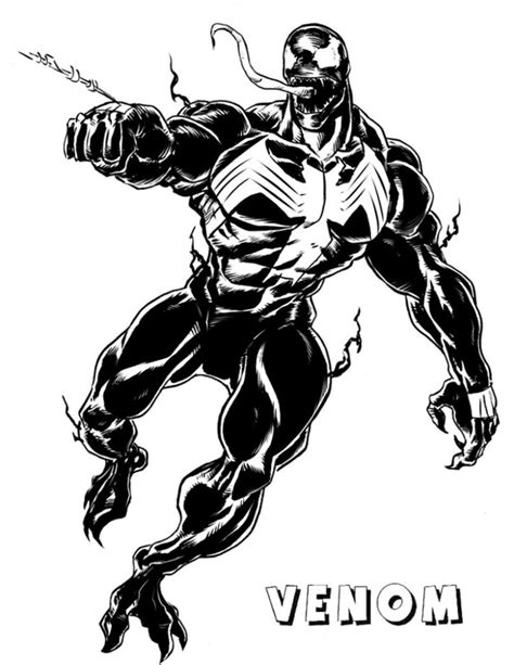 Ausmalbilder Venom 12 Einzigartige Superheld Mit Marvel