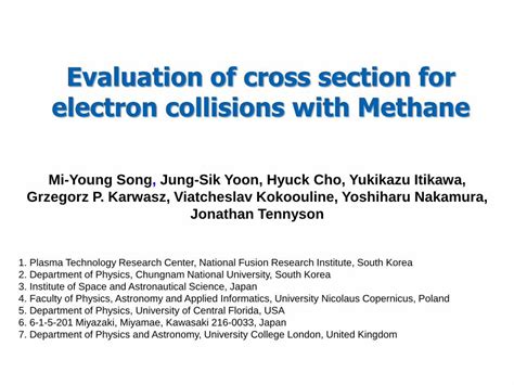 Pdf Evaluation Of Cross Section For Electron Collisions With