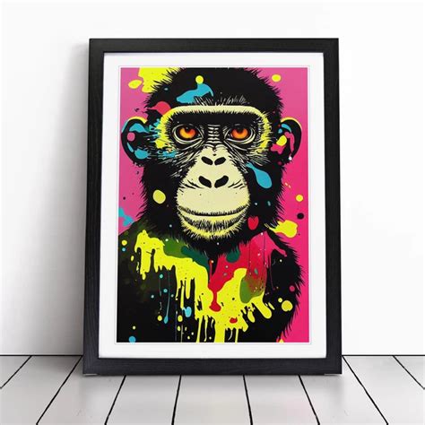 Kna Prints Poster Paint Splash Monkey No2 Picture Poster Decor