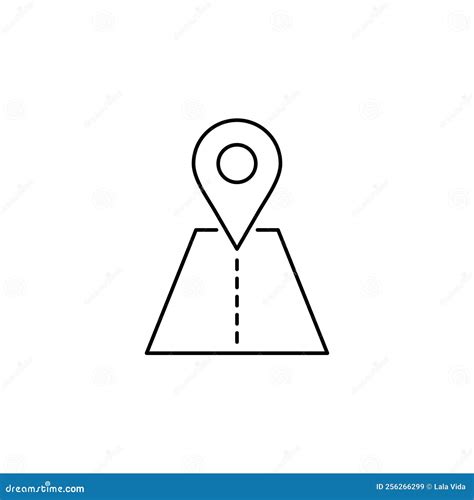 Gps Map Navigation Direction Thin Line Icon Vector Illustration Logo Template Suitable For