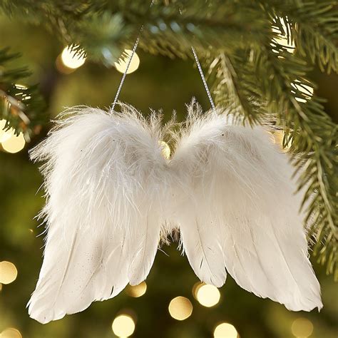 Feather Angel Wing Ornament Angel Wing Ornaments Christmas Angels