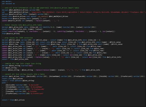 Get All Drive Size Information With Sql Json And Powershell Works Across Versions Mikes