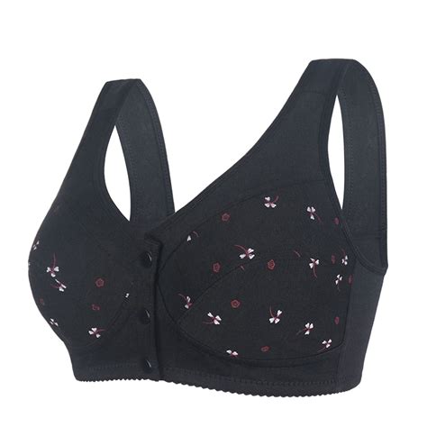 Daisy Bras For Women Wire Free Front Button Closure Bra Trendy
