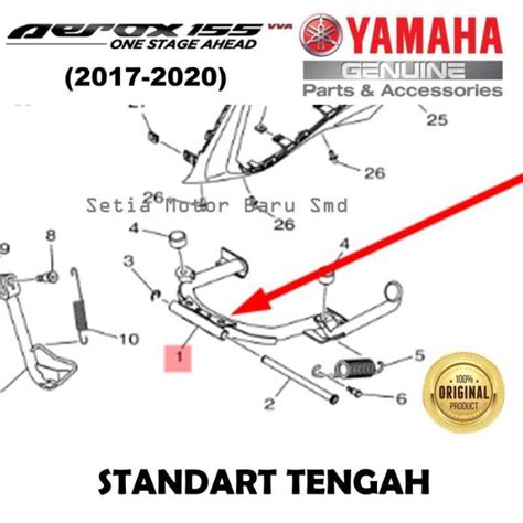 Jual Standar Standart Dua Tengah Aerox Old Asli Original Yamaha Di