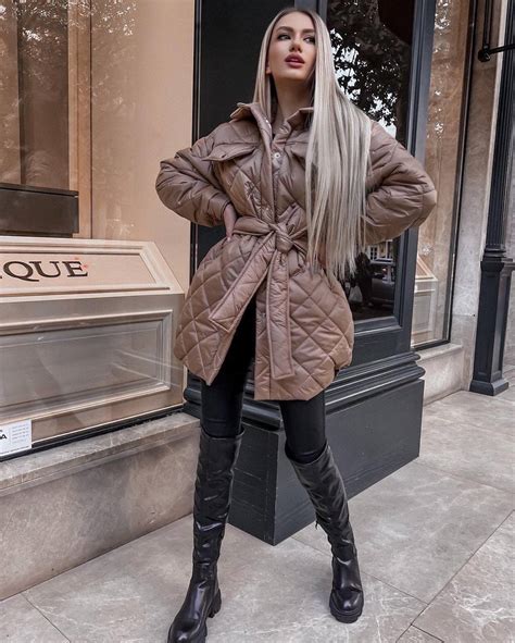 Жіноча весняна стьобана куртка Lm10282 колір мокко розмір Lxl від продавця Your Boutique в