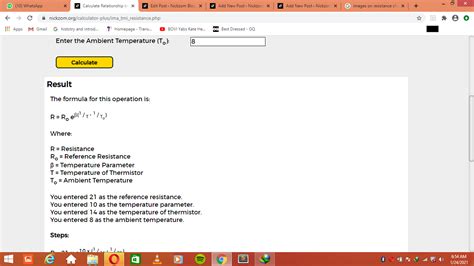 How To Calculate And Solve For Relationship Between Resistance And Thermistor Temperature