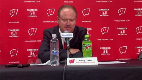 Post Game Head Coach Greg Gard Discusses Wisconsins Win Over Indiana