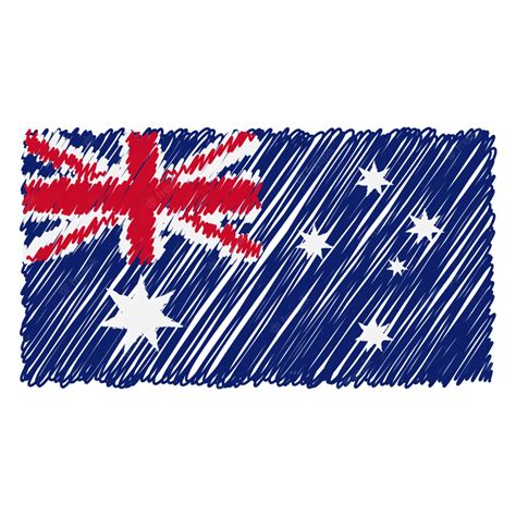 Premium Vector Hand Drawn National Flag Of Australia Isolated On A