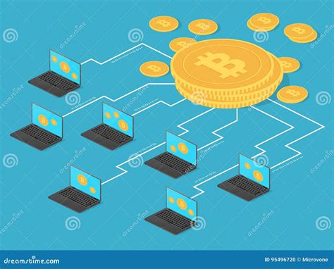 Bitcoin Mining With Quantum Computers Process Vector Flowchart