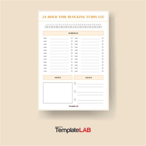 Blocking Chart Template