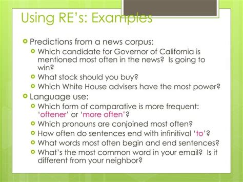 Regular Expressions In Nlp And Regular Expression With Example Pptx