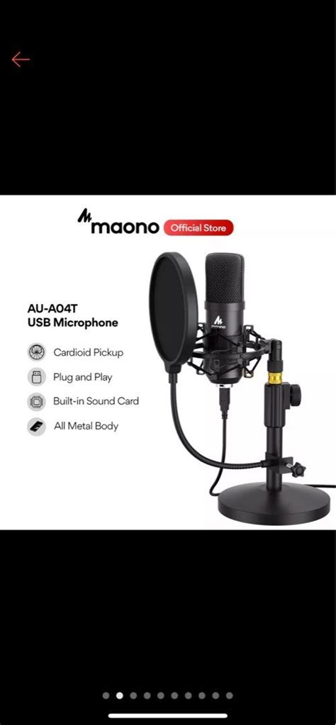 Maono Au A04t Usb Microphone Tabletop For Sale On Carousell
