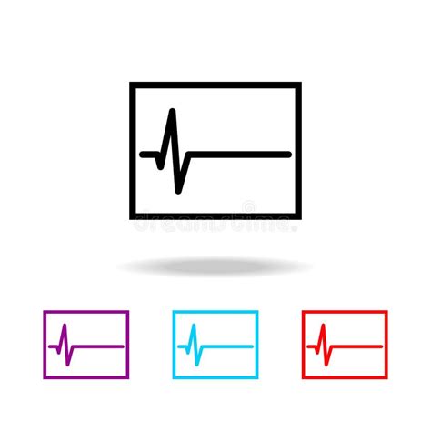 Electrocardiogram Grafiek Die Het Pictogram Voor Hartritmeillustratie