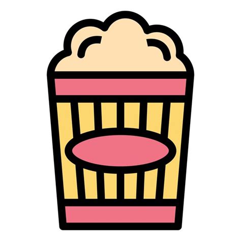 Popcorn Vektor Ikonen Design Illustration Premium Vektor