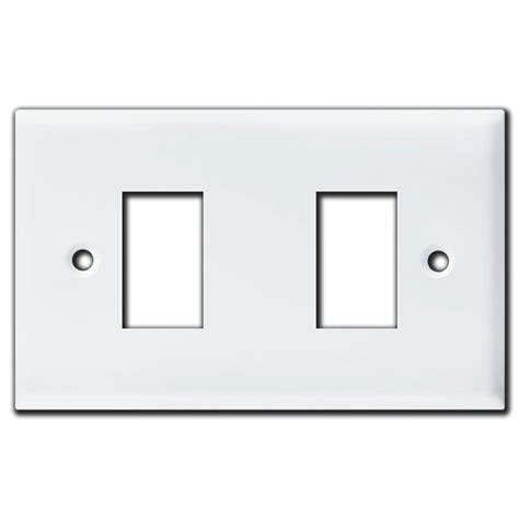 New Style 2 Switch Ge Low Voltage Lighting Wall Plates White